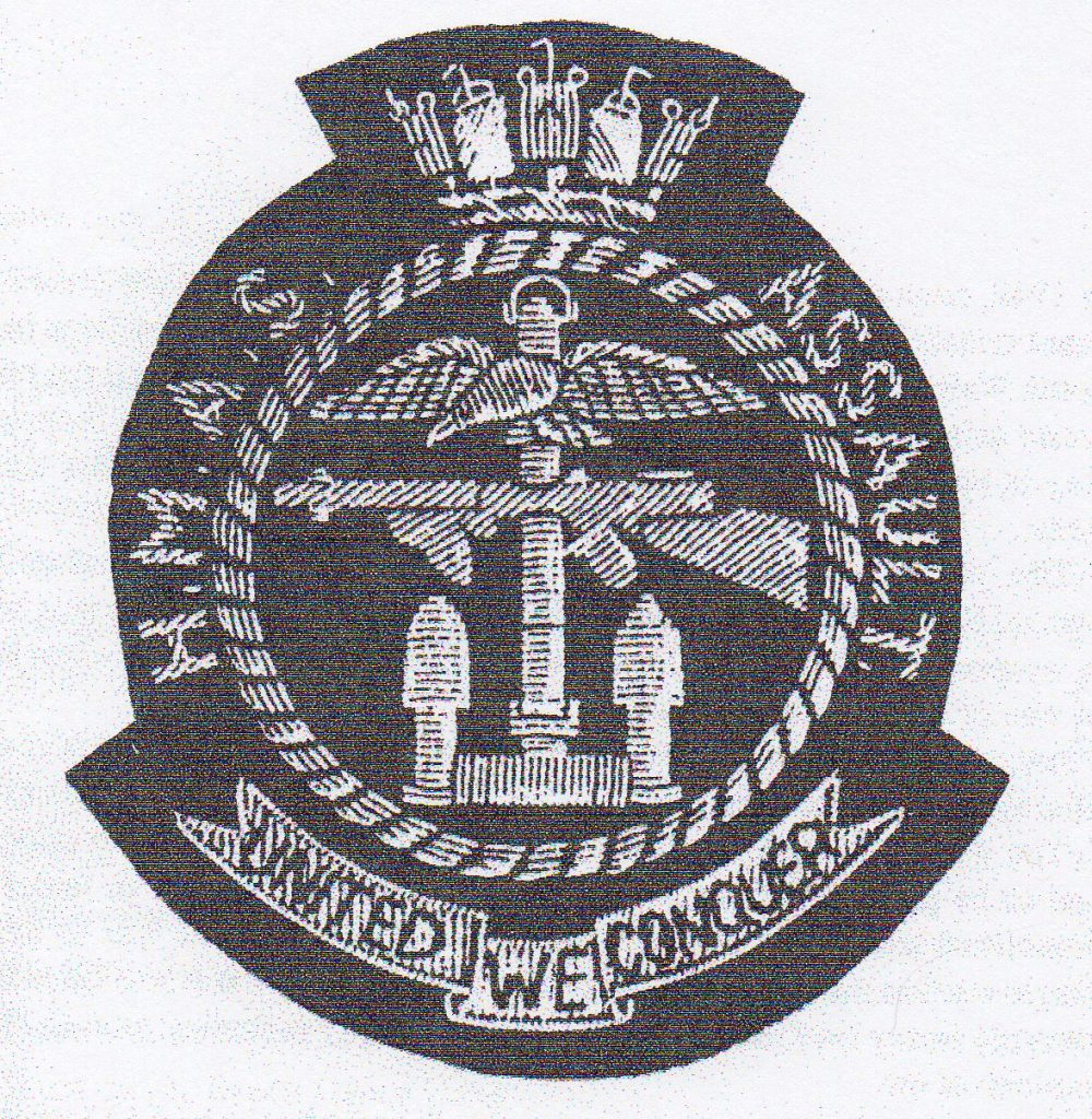 12 HMAS ASSAULT Crest woven WWII185 - Naval Historical Society of Australia