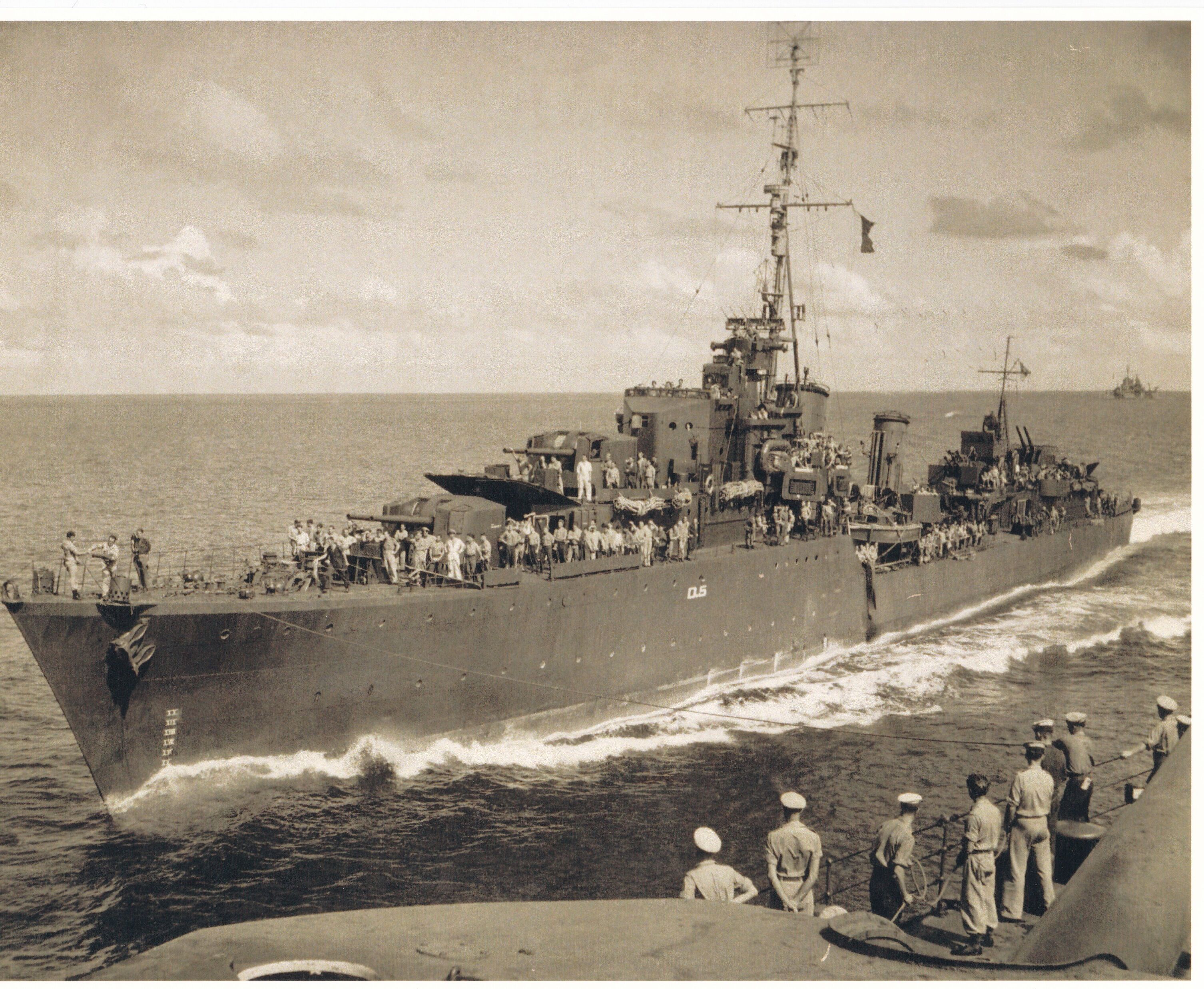 7 Arunta jackstay transfer with Shropshire photo p…to Leyte Gulf ...