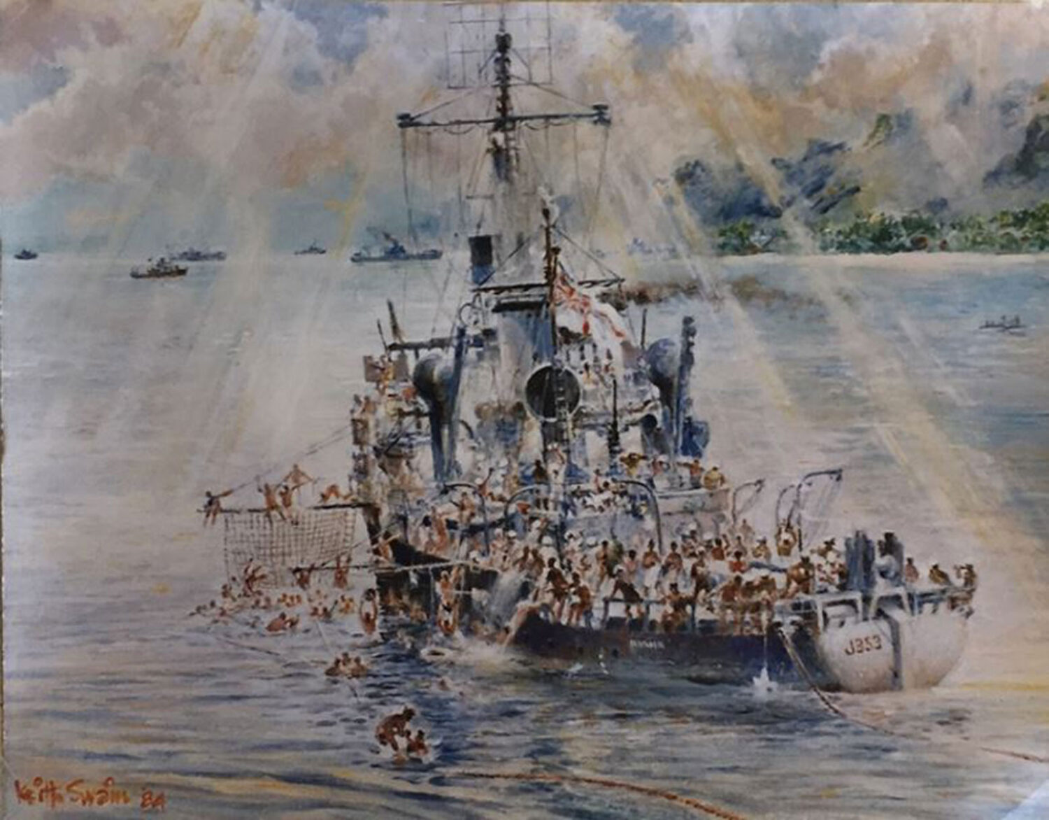 “Make and Mend”, HMAS Kiama, New Guinea, 1945 - Naval Historical ...