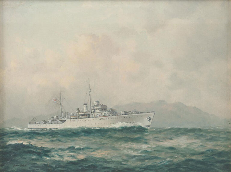 HMAS Warrego off the Coast - Naval Historical Society of Australia