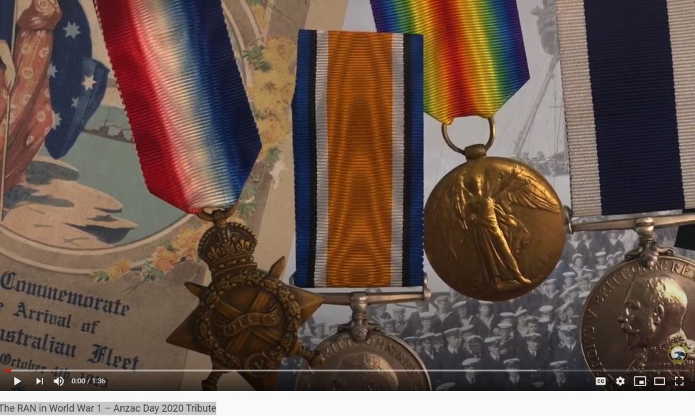 RAN in WW1 Anzac Day 2020 Tribute - Naval Historical Society of Australia