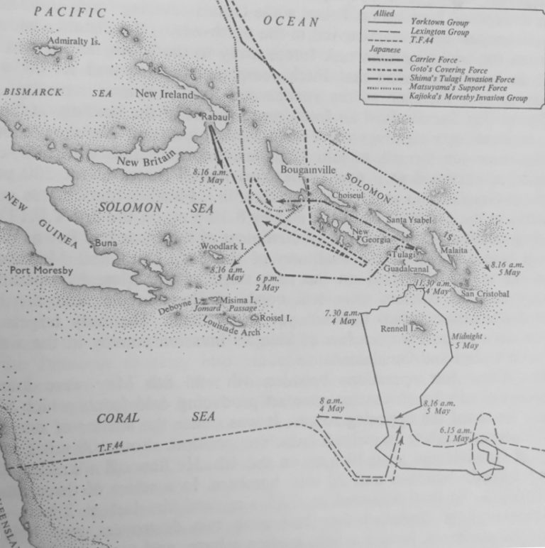 The battle of the coral sea map - Naval Historical Society of Australia